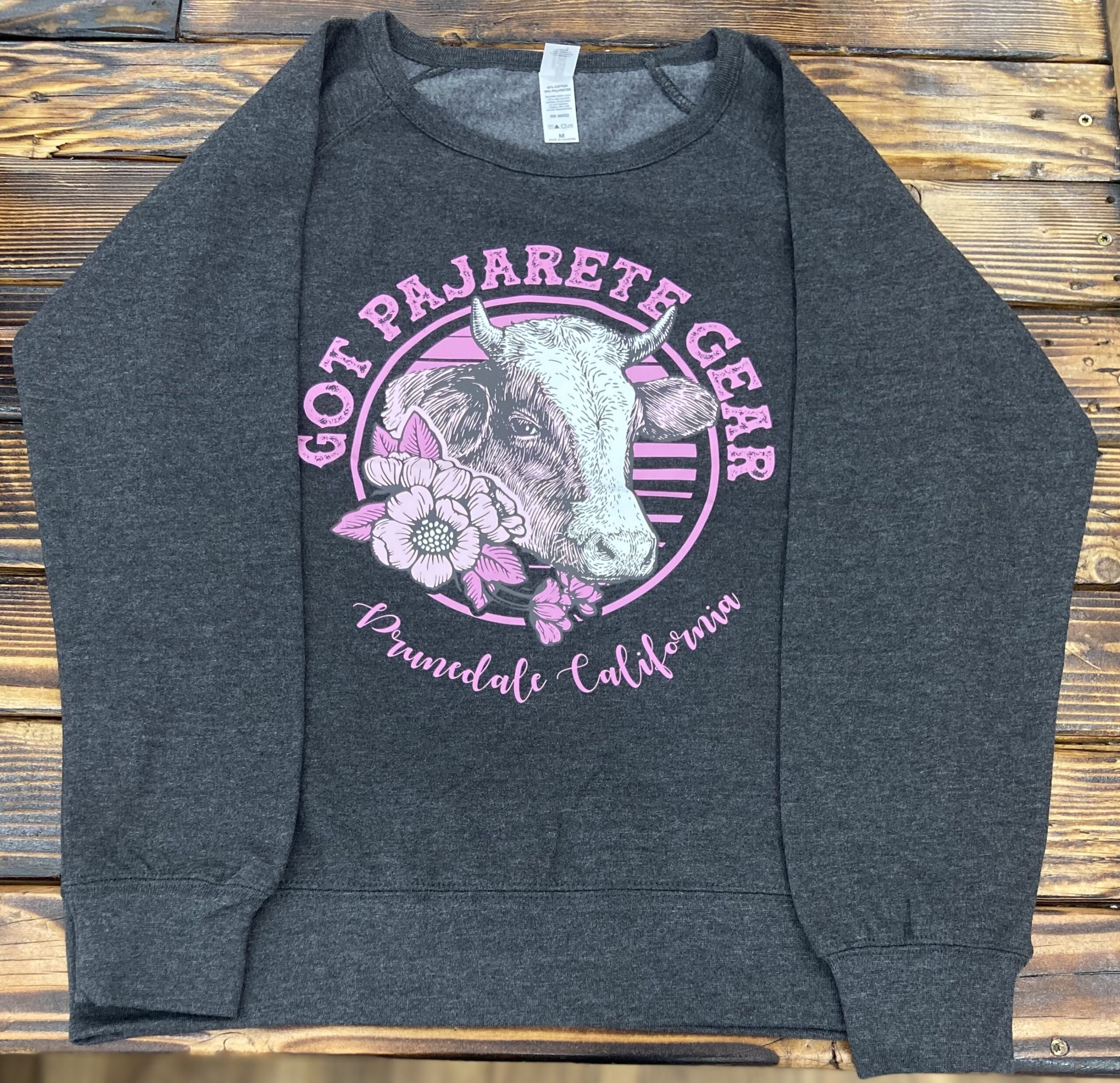 GP WMN CREW NECK PINK/CHARCOAL – El Reparo Boots